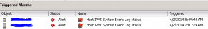The Host IPMI System Event Log Status alarm is triggered repeatedly in VMware vCenter Server 4.x ...